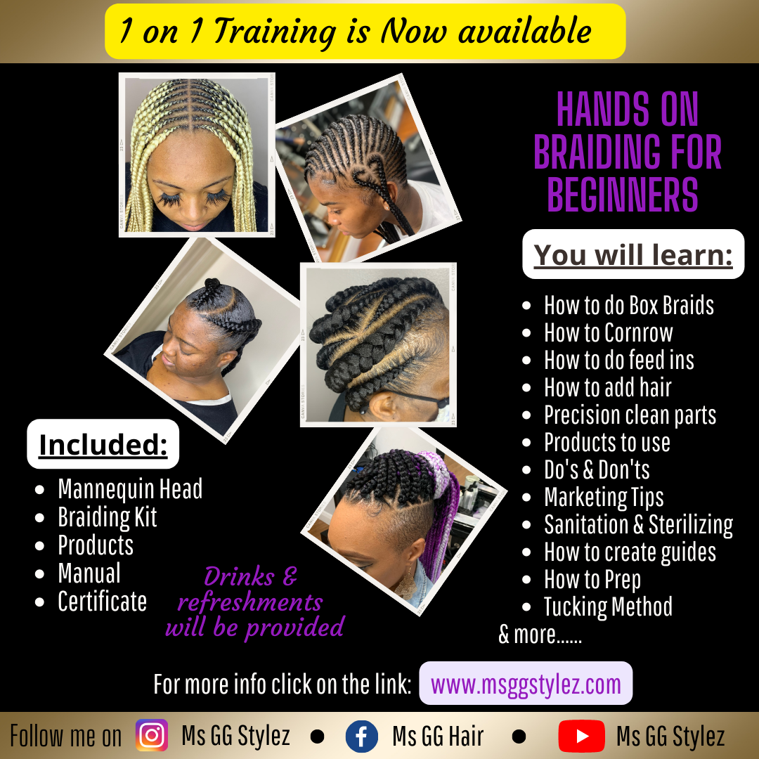 Braiding Class for Beginners-Full Payment – Ms GG Stylez